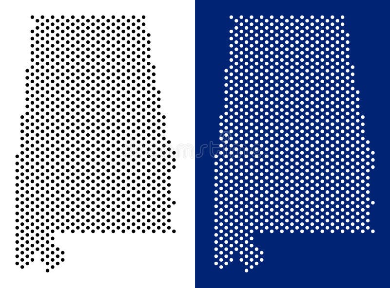 Dot Alabama State Map ilustración del vector. Ilustración de modelo ...