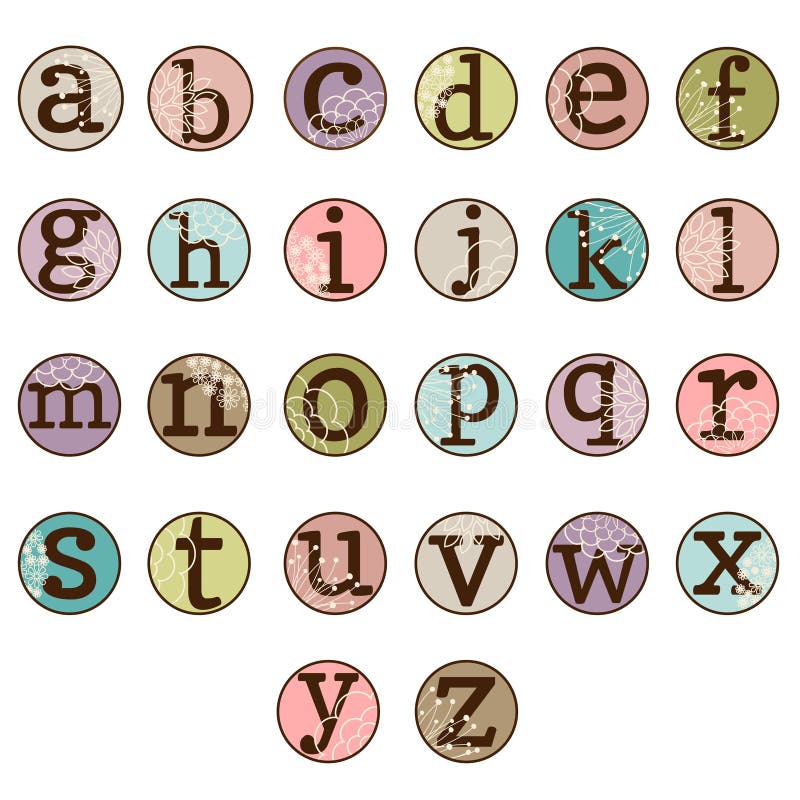 Dot Alphabet Set stock vector. Illustration of pastel - 38725546