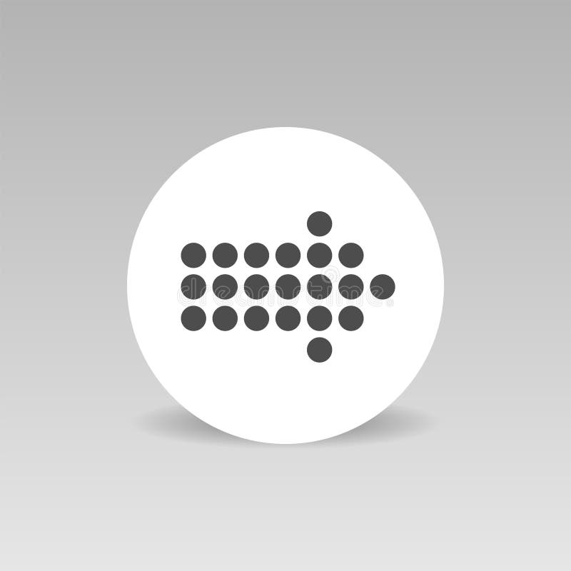 Dot Arrow Vector Icon Click Element. Round Sign Stock Vector ...