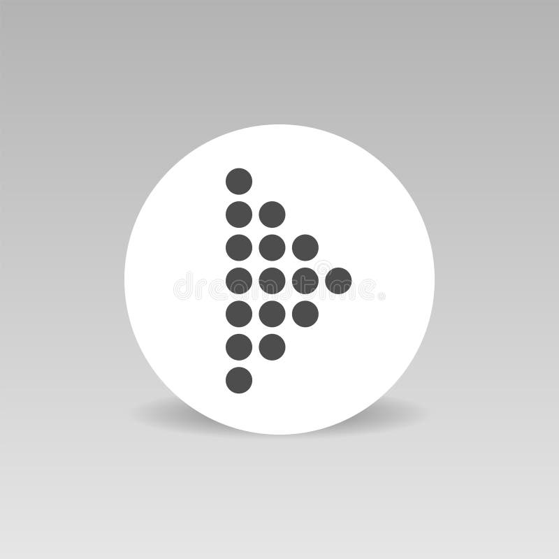 Dot Arrow Vector Icon Direction Cursor Click Element Stock Vector ...