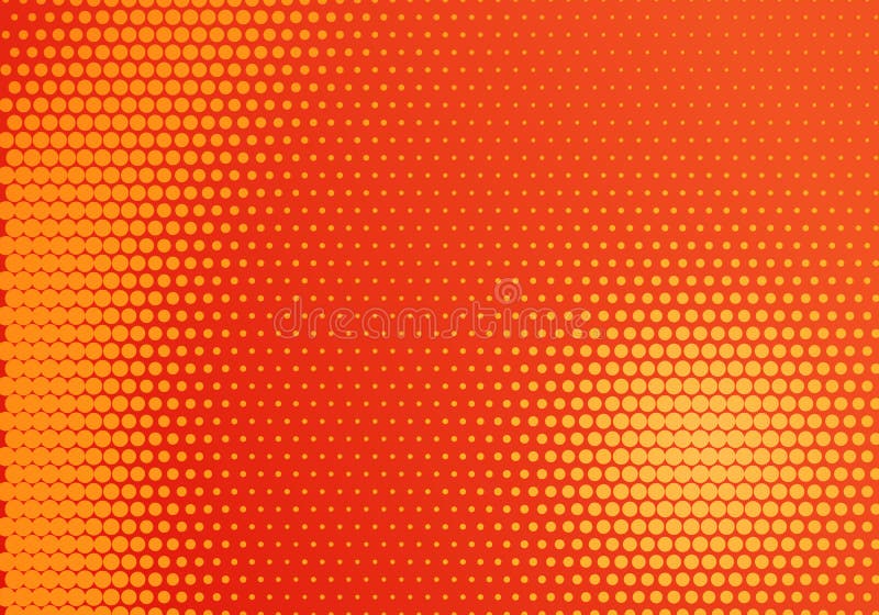 Dot Background De Semitono Radial Rojo Y Amarillo Ilustración del ...
