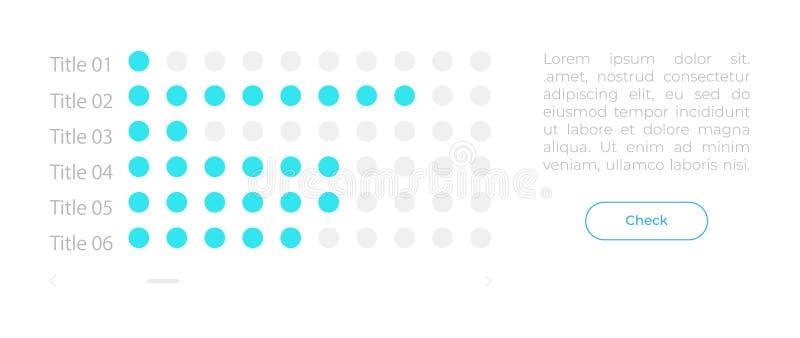 Dot Chart UI Element Template Stock Vector - Illustration of management ...