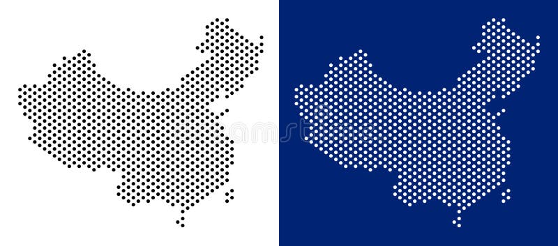 Red Dot China Map stock vector. Illustration of chinese - 118731451