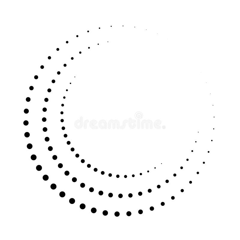 Dot Circle Pattern Vector Halftone. Circular Burst Dot Halftone Round ...