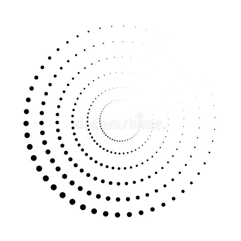 Dot Circle Pattern Vector Halftone. Circular Burst Dot Halftone Round ...