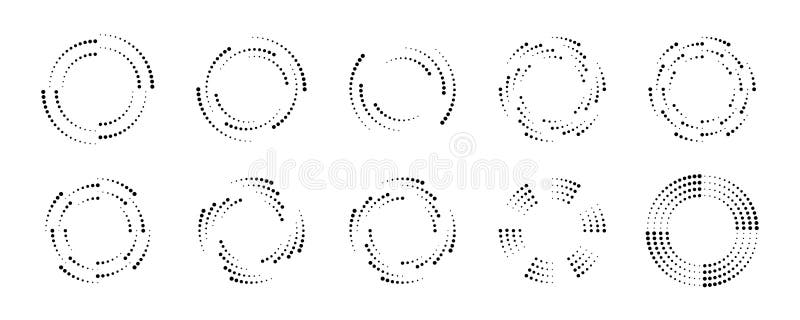 Dot Circle Speed Lines for Emblem, Design and Comic Book. Abstract ...