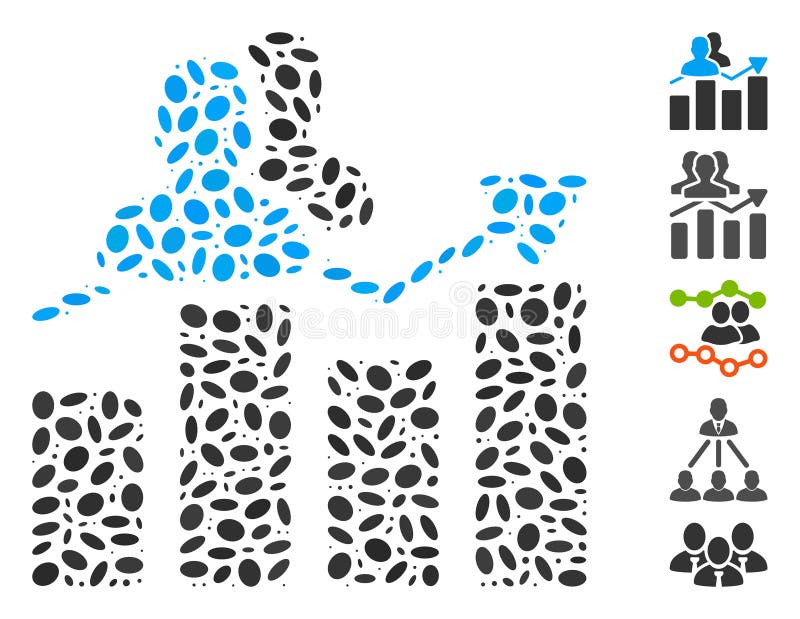 Dot Collage Audience Graph stock illustration. Illustration of boys ...