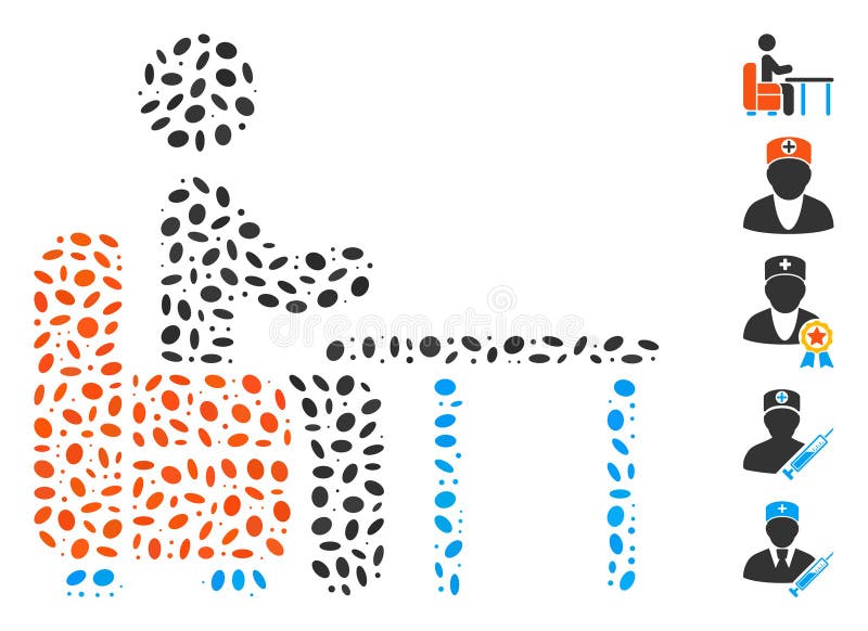 Dot Collage Doctor stock illustration. Illustration of care - 174527057