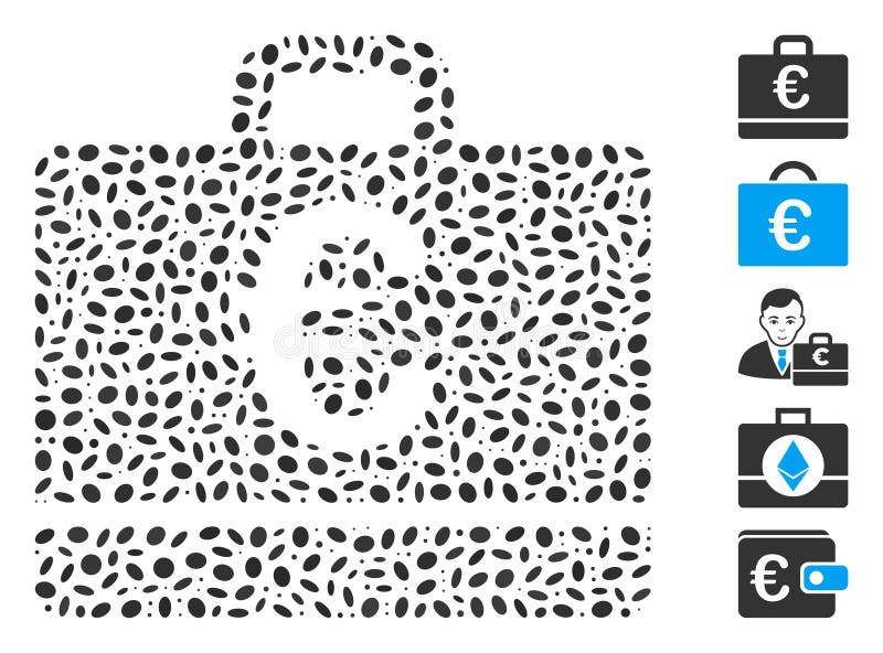 Dot Collage Euro Case stock illustration. Illustration of icon - 174522854