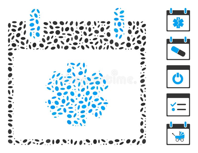 Dot Collage Life Star Calendar Day Stock Illustration - Illustration of ...