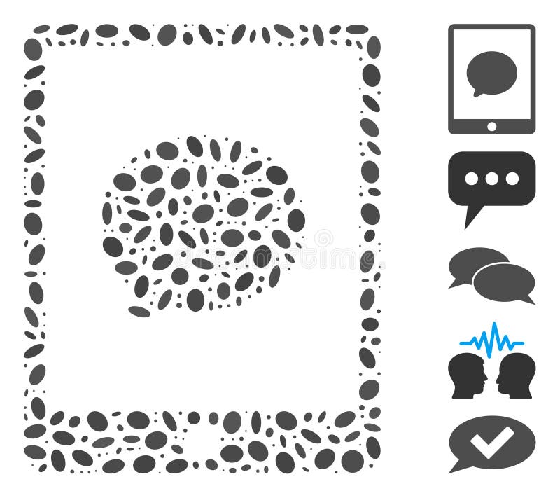 Dot Collage Pad Chat Message Stock Illustration - Illustration of ...