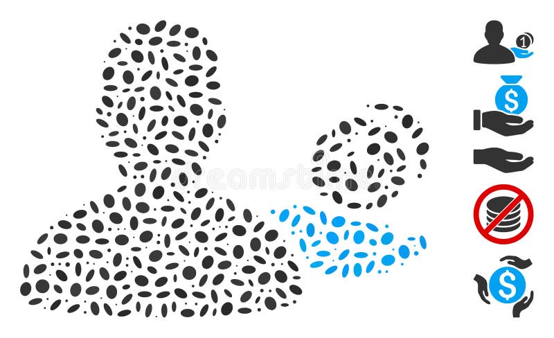 Dot Collage Panhandler stock illustration. Illustration of panhandler ...