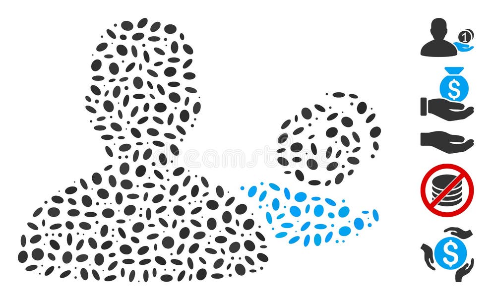 Dot Collage Panhandler stock illustration. Illustration of panhandler ...