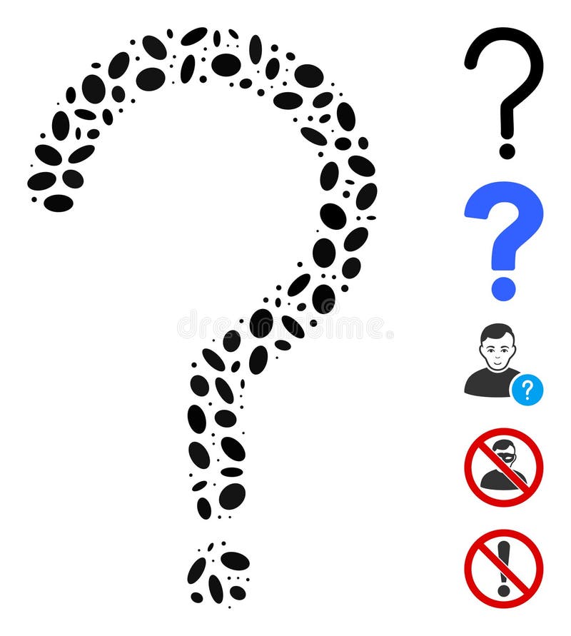 Dot Collage Question Sign stock illustration. Illustration of ellipse ...