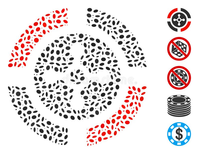 Dot Collage Roulette stock illustration. Illustration of combined ...