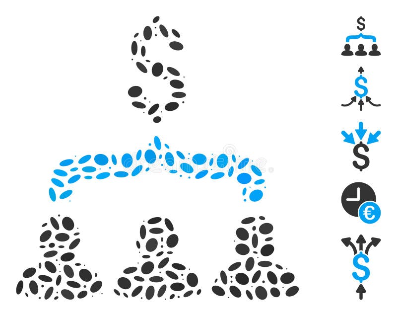 Dot Collage Sales Funnel stock illustration. Illustration of earn ...