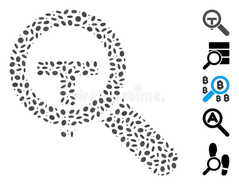 Dot Collage Search Text stock illustration. Illustration of explore ...