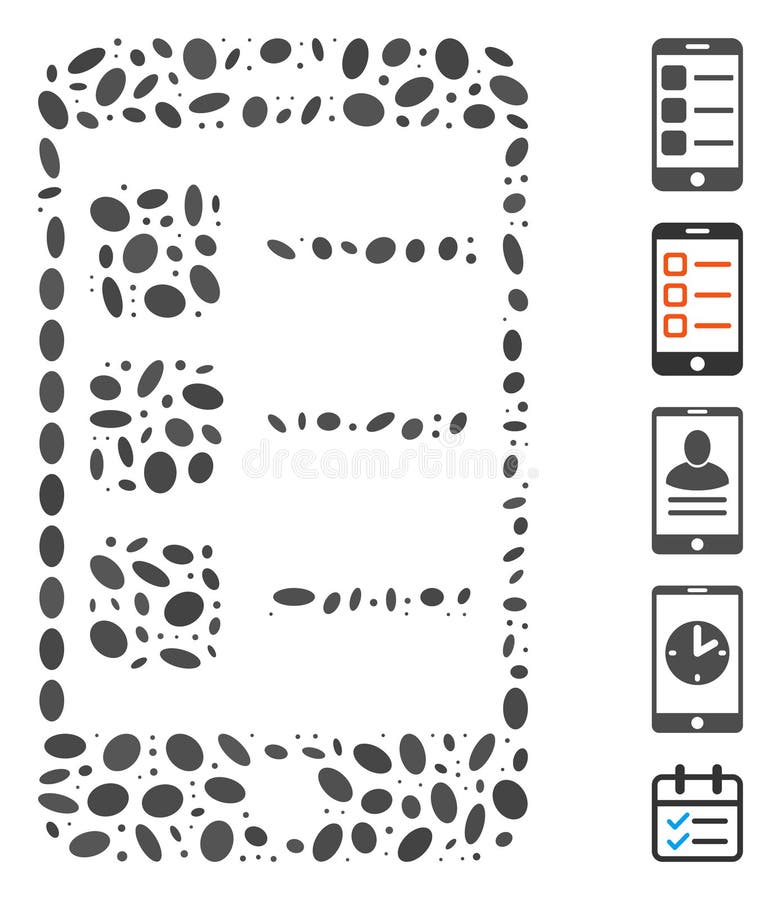 Dot Collage Smartphone List Stock Illustration - Illustration of ...