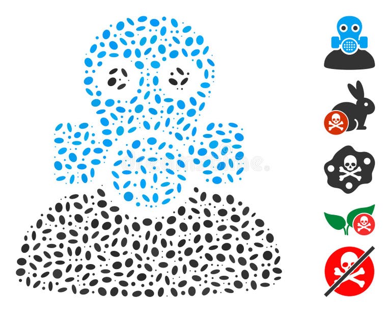 Dot Collage Toxic Work stock illustration. Illustration of composed ...