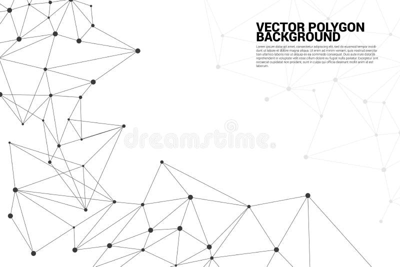 Network Connecting Dot Polygon Background. Stock Vector - Illustration ...