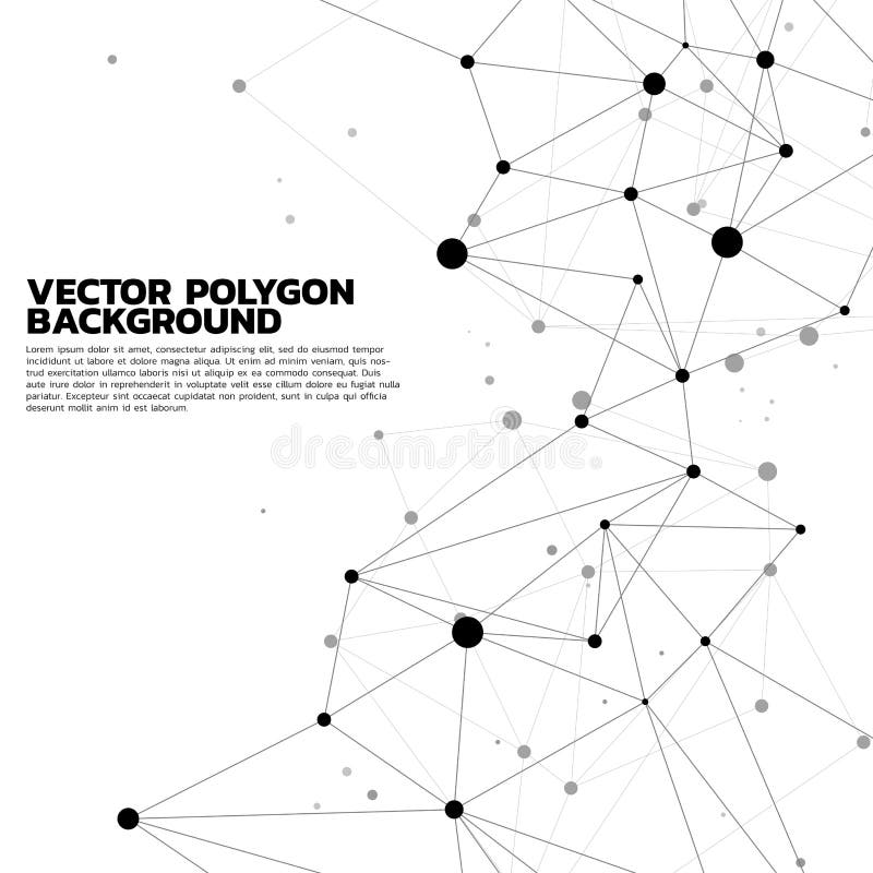 Network Connecting Dot Polygon Background. Stock Vector - Illustration ...