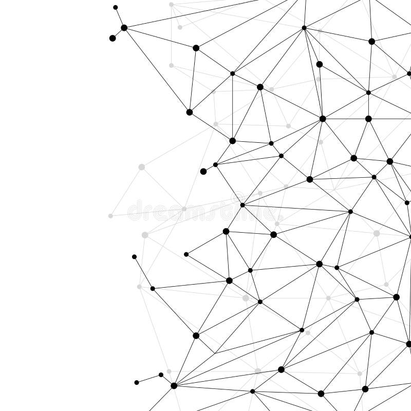 Dot Connect Line Polygon Particle Build To Sphere: Concept of ...