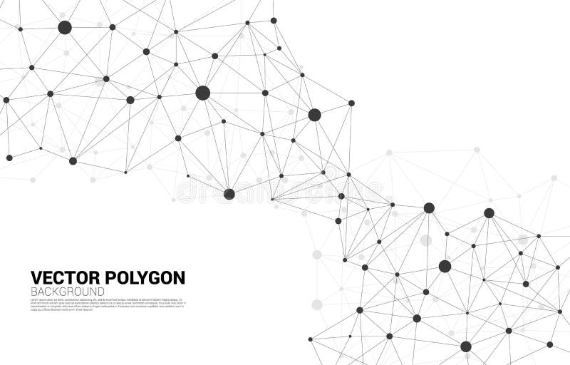 Network Connecting Dot Polygon Background. Concept of Network Business ...