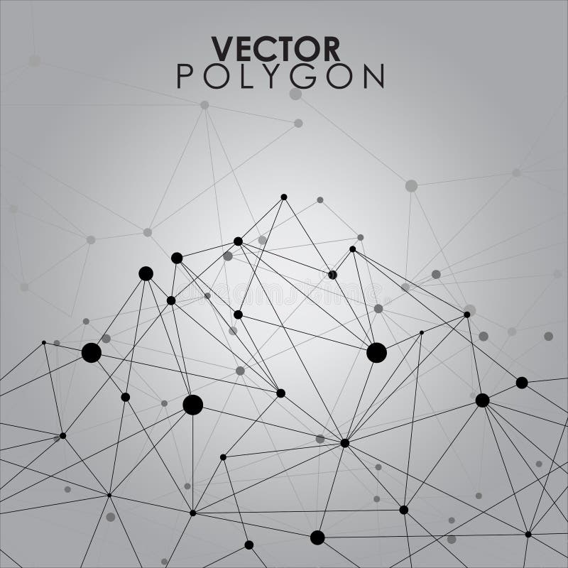 Network Connecting Dot Polygon Background : Concept of Network ...