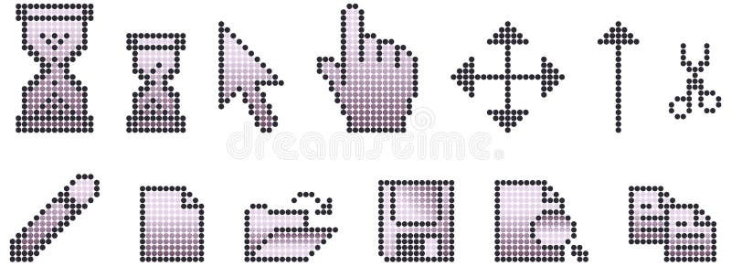 Dot cursors stock vector. Illustration of clock, document - 24129608