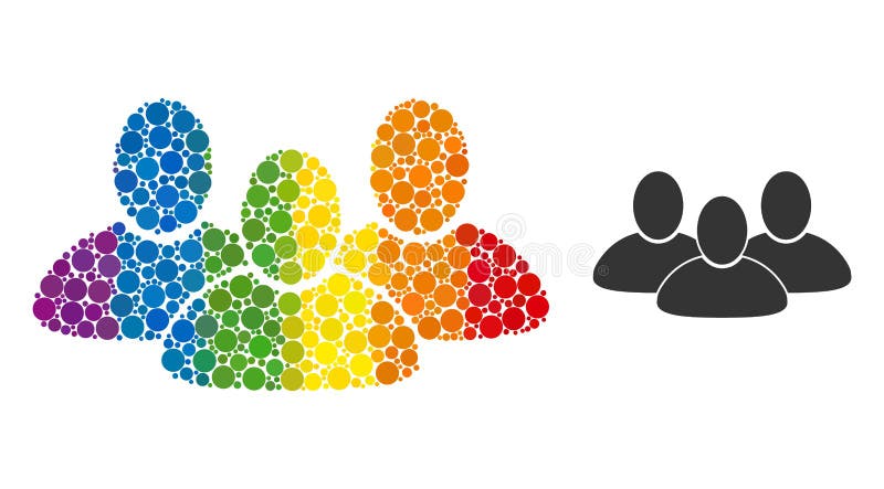 Dot Customer Group Composition Icon of Spectrum Spheres Stock Vector ...