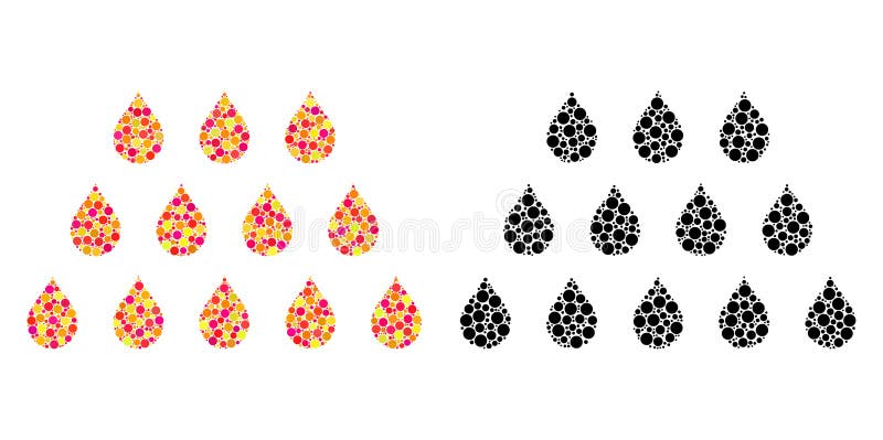 Dot Drops Mosaic Icons stock vector. Illustration of blood - 134768115