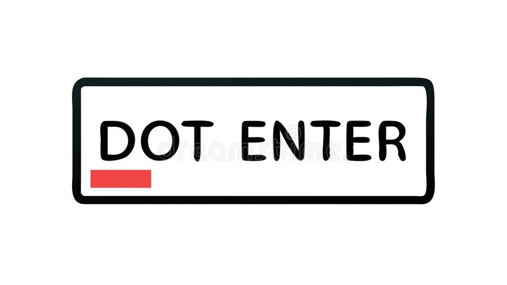 DOT ENTER Sign Icon, Command, Access, and User Input Symbol, Vector ...