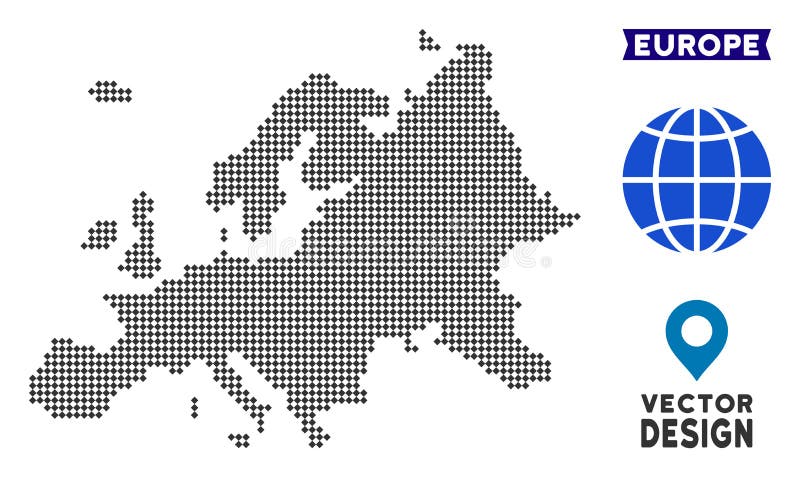 Dot Europe Map Abstractions Stock Vector - Illustration of concept ...