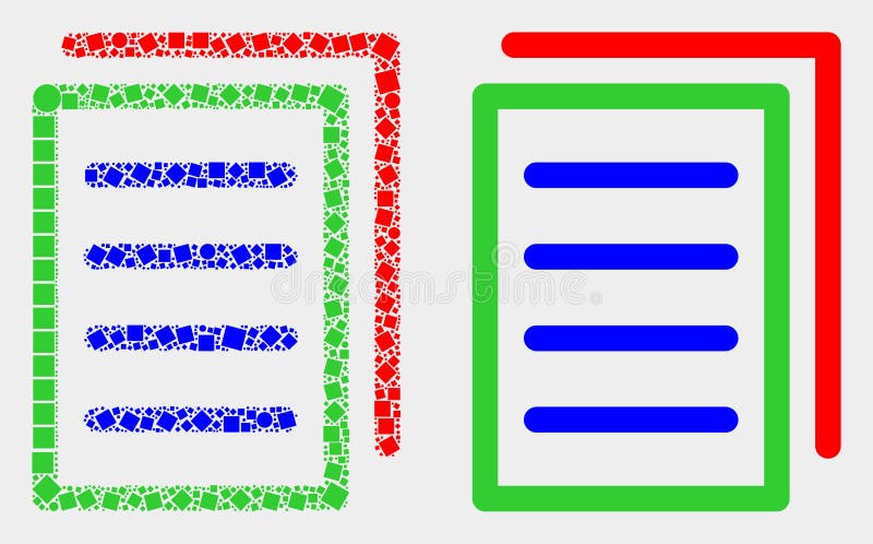 Dotted and Flat Vector List Page Icon Stock Vector - Illustration of ...