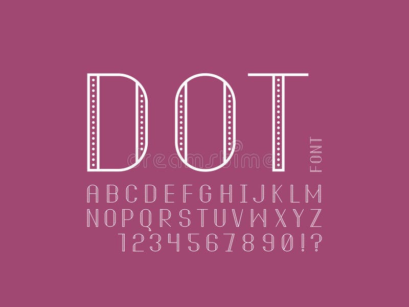 Dot font. Vector alphabet stock vector. Illustration of graphic - 121255542