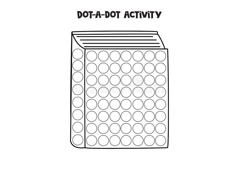 Dot a Dot Game for Preschool Kids. Cartoon Book Stock Vector ...
