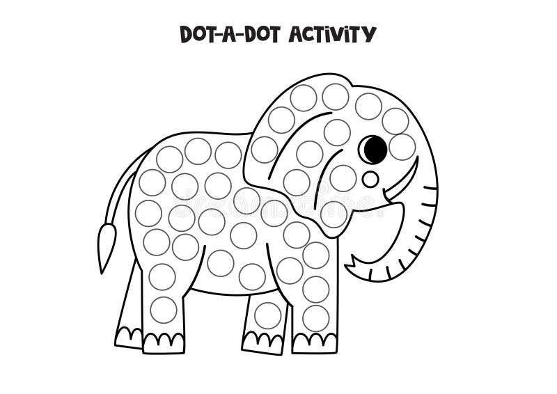 Elephant Connect Dots Stock Illustrations – 52 Elephant Connect Dots ...