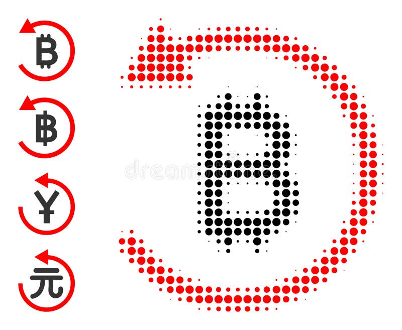 Dot Halftone Bitcoin Chargeback Icon and Additional Icons Stock Vector ... Dot Halftone Bitcoin Chargeback Icon and Additional Icons Stock Vector ...