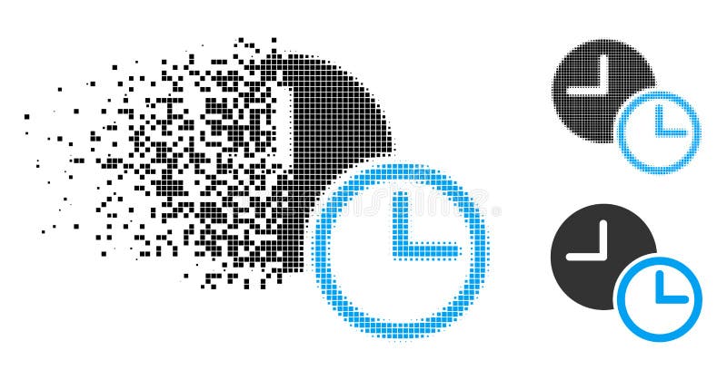 Dot Halftone Clocks Icon Disuelto Ilustración del Vector - Ilustración ...