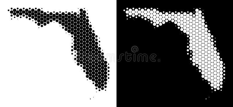 Halftone Florida Map Stock Illustrations – 9 Halftone Florida Map Stock ...