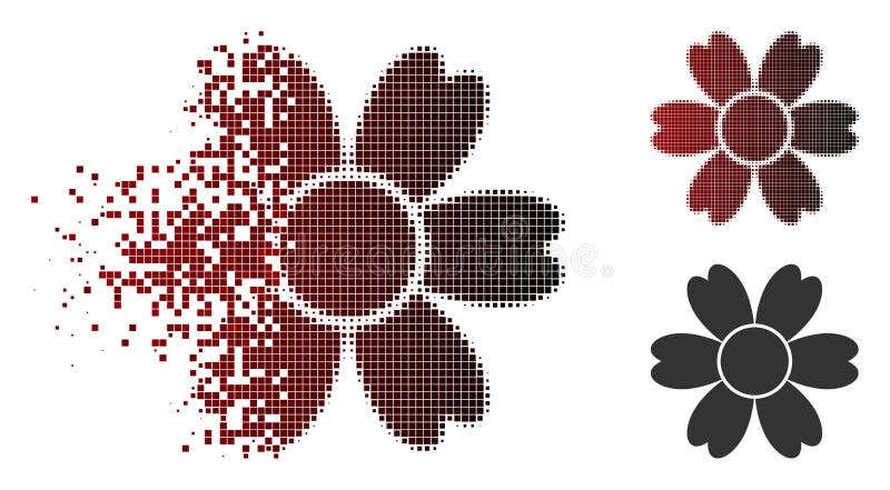 Dot Halftone Flower Icon Fracturado Ilustración del Vector ... Dot Halftone Flower Icon Fracturado Ilustración del Vector ...
