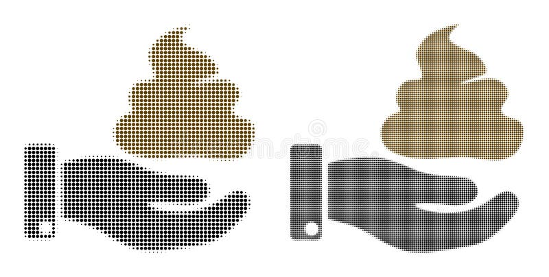 Dot Halftone Hand Give Shit Icon Stock Vector - Illustration of shit ...