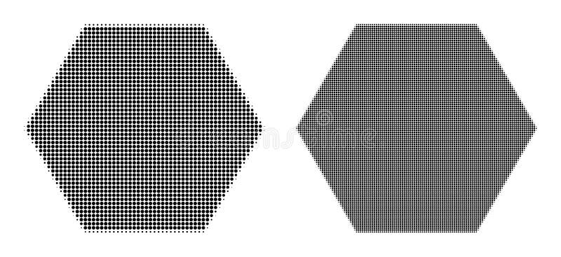 Dot Halftone Hexagon Icon stock vector. Illustration of abstraction ...