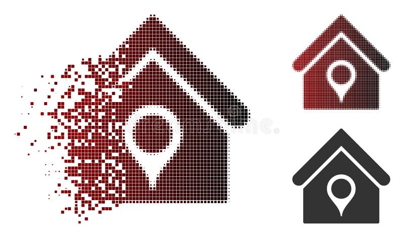 Dot Halftone House Location Icon Fracturado Ilustración del Vector ... Dot Halftone House Location Icon Fracturado Ilustración del Vector ...