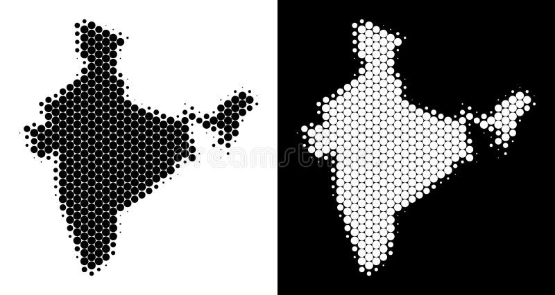 Halftone India Map stock vector. Illustration of country - 119035364