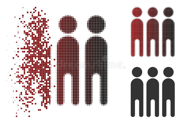 Dot Halftone Persons Icon Disipado Ilustración del Vector - Ilustración ...