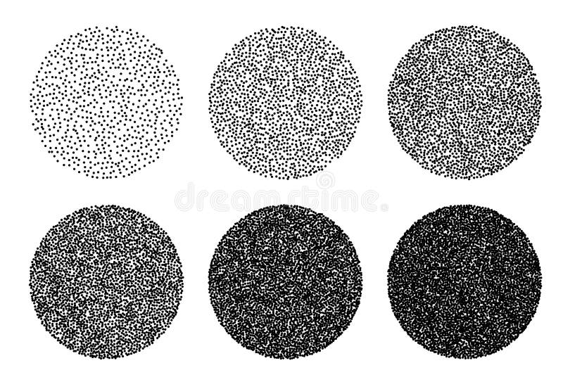 Dot Halftone Round Circle Gradient, Half Tone Texture Stock Vector ...