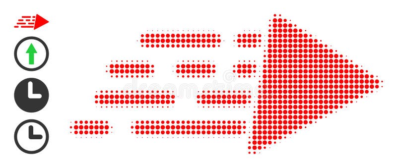 Dot Halftone Speed Icon and Additional Icons Stock Vector ...