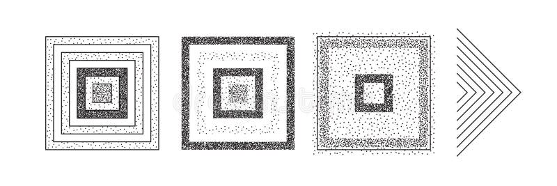 Dot Halftone Square Gradient. Half Tone Texture Background, Stipple Dot ...