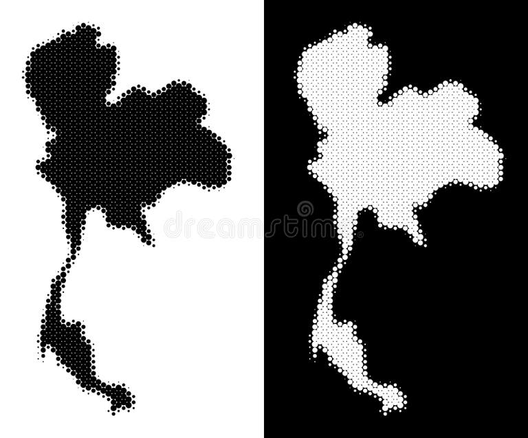 Dot Halftone Thailand Map Stock Illustrations – 37 Dot Halftone ...